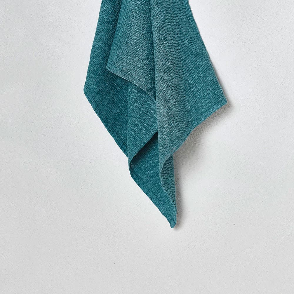 Stone Wash Linen Waffle Bath Sheet - Mineral | George Street Linen